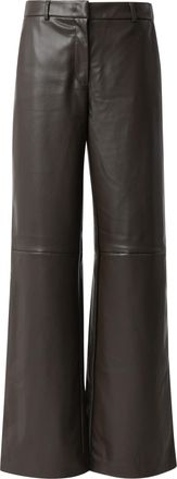 Comma Wide-Leg-Hose in Glattleder-Optik