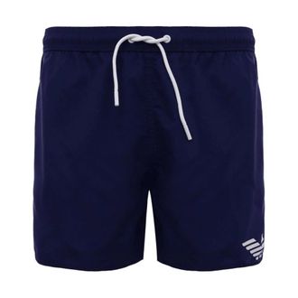 Emporio Armani Badeshorts mit vertikalem Logo-Print - - Swimwear - Herren - Blau - 2XL