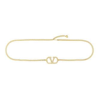 Valentino Garavani Femme, Accessoires, Jaune, Taille: M VLogo Signature Chain Belt