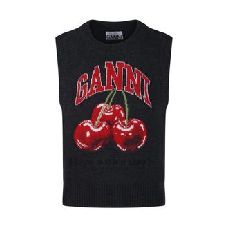 Ganni Damen, Strickwaren, Blau, XSGr&ouml;&szlig;e