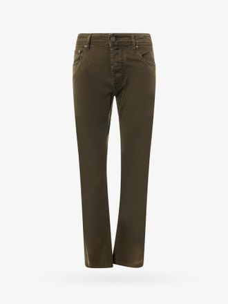 Jacob Cohen Regular slim fit cotton trouser with back pony-skin patch - JACOB COHEN - gender_Man