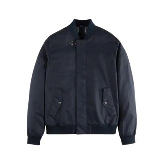 Fay Blaue Bomberjacke im College-Stil - - Jackets - Herren - Blau - M
