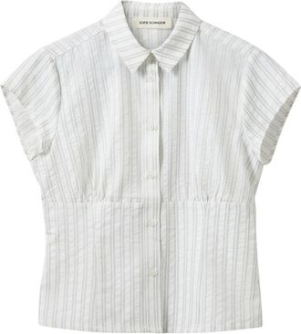 Sofie Schnoor Femme, Blouses et Chemises, Blanc, Taille: 38 FR Chemise ajust&eacute;e &agrave; rayures
