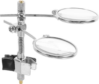 Pretyzoom MAGICLULU Vergr&ouml;&szlig;erungsclip Lupe mit Doppelglas Verstellbarer Brillenhalter mit Weichem Schutzpolster Kratzfestes Glas f&uuml;r Schmuck Uhrmacher und Lesen