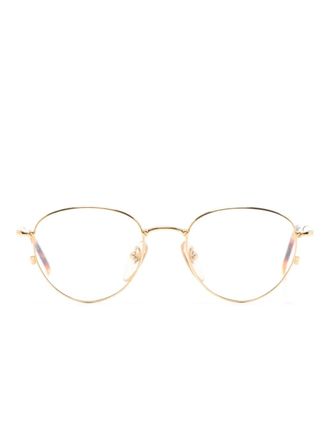 Jean Paul Gaultier lunettes de vue &agrave; monture ronde - Or