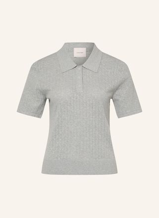 Calvin Klein Strick-Poloshirt grau
