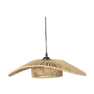 AC-D&eacute;co Ac-deco - Suspension luminaire Victoria en corde tress&eacute;e - d 45 x h 11 cm - Livraison gratuite