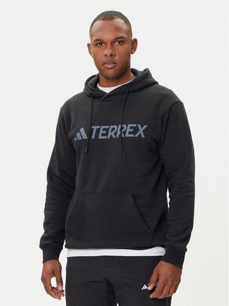 adidas Sweatshirt Terrex Multi Large Logo IZ3305 Schwarz Regular Fit