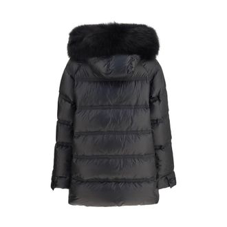 Peuterey Womens Black Polyester Full-Length Jacket Clothing