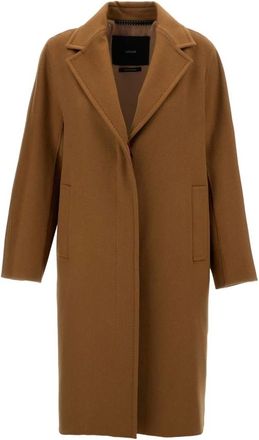Max Mara Femme, Manteaux, Brun, Taille: 36 FR Manteau en laine vierge