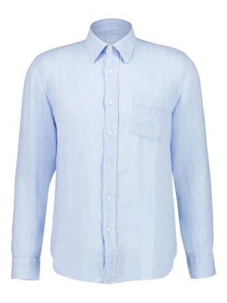 120% Lino Hemd aus Leinen - Blau
