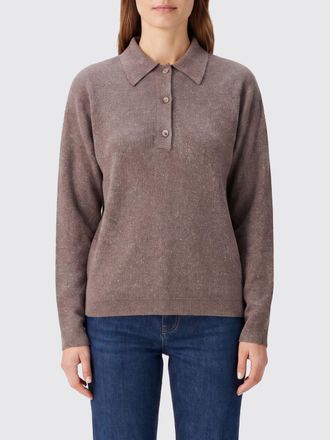 Calvin Klein Lang&auml;rmeliges Seidenstrick-Poloshirt von