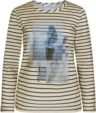 bianca Langarmshirt DAMI mit coolem Frontmotiv mit Schmucksteinchen