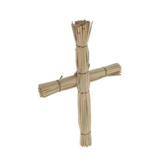 Garneck Strohkreuz Heilige Brigida Irisches Kultursymbol Handgeflochtenes Landhaus Kreuz Rustikale Wanddekoration f&uuml;r Eingangsbereich Gebetsraum und Tisch