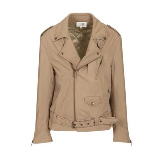 Maison Margiela Cotton Biker Jacket - - Jackets - Herren - Beige - S