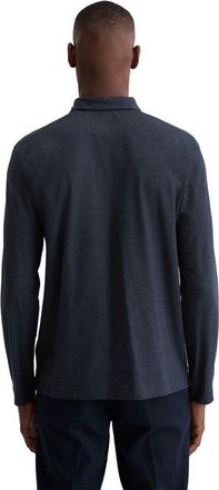 Marc O'Polo Langarm-Poloshirt Jersey regular fit aus reiner Bio-Baumwolle