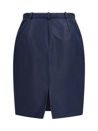 Gucci Womens Silk Faille Skirt Ink