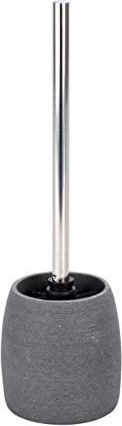 WENKO WC-Garnitur Mod. Goa, Toilettenbürstenhalter aus schwerem Kunststein (Polyresin) im natürlichen Stein-Look, inklusive Toilettenbürste mit auswechselba