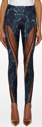 MUGLER legging Illusion - Gris