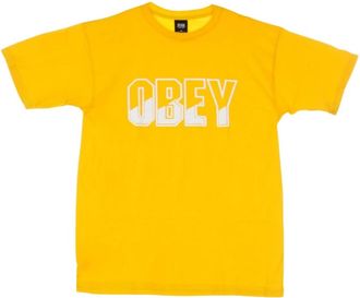 Obey Goldenes Herren T-Shirt - - Tops - Herren - Gelb - XL