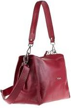 Pierre Cardin Sac à bandoulière pour femme en cuir véritable Made in Italy 28 x 24 x 15,5 cm 55090, Rubis, Taille unique