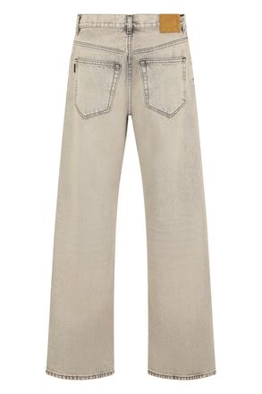 Haikure Womens Straight-Leg Jeans Beige Cotton
