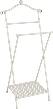 Haku M&ouml;bel Herrendiener wei&szlig; gek&auml;lkt, Metall - Ma&szlig;e: B 46 cm x H 98 cm x T 35 cm, Style: Bohemian