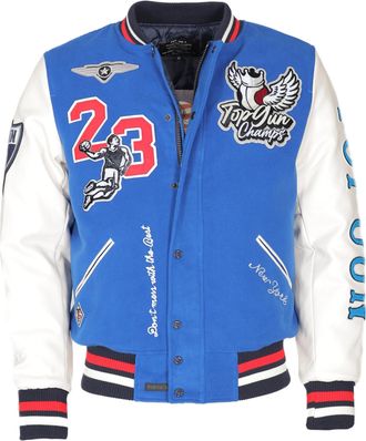Top Gun Herren College Jacke Tg23004 Blue,XXL