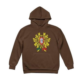 Generic Sweatshirts &Agrave; Capuche Mode Homme Doublure Polaire Manches Longues Vintage Lacets Sweatshirts Portugal Embl&egrave;me National Imprim&eacute; Chemises Cordon Hoodie 