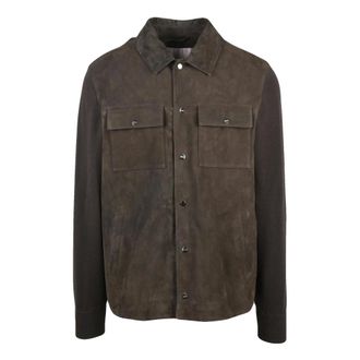 Herno Camicia in aglia e suede - Homme - Vestes - Brun - Taille: 2XL