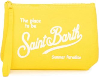 MC2 Saint Barth Femme, Sacs, Jaune, Taille: ONE Size Aline Canvas Pochette