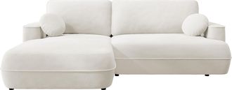 Mirjan24 Ecksofa Fansera L, Eckcouch, Couch mit Schlaffunktion und Bettkasten, 3 Sitzer L-Form Sofa, Wohnlandschaft, Bettfunktion (Velo 621, Seite: Links)
