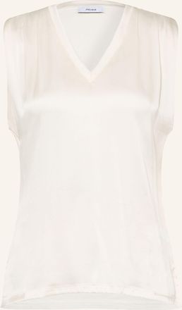 Reiss Reiss Top Renita Mit Seide Im Materialmix weiss