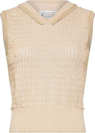 Maison Margiela Pullunder mit Poloshirtkragen - Nude