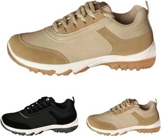 Generic Chaussures de marche pour femme - Chaussures de marche à lacets légères et antidérapantes - Baskets de tennis - Entraînement décontracté et confortabl