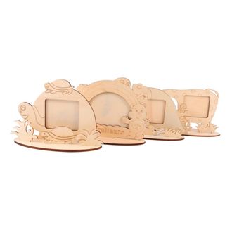 Cabilock Holz-fotorahmen Diy-bilderrahmen Tierfoto-halter Aus Holz F&uuml;r Schreibtischdekoration Bilderhalter F&uuml;r Erinnerungsfotos