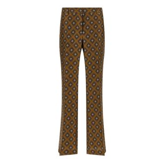 Alberto Biani Femme, Pantalons, Brun, Taille: 36 FR Pantalon Imprim&eacute; Cravate