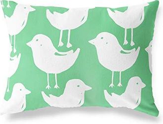 Bonamaison Le Jardin du Lin Kissen Zierkissenbezug Benzin Grün-Weiß Kissenbezug, Weich Bequem, Für Zuhause Autos Büro Sofa Wohnzimmer Couch Schlafzimmer Dekor, 3