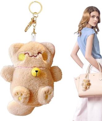 Generic Porte-clés en peluche en forme de chat porte-bonheur, porte-clés en peluche en forme de chat porte-bonheur, porte-clés en peluche pour animaux en pelu