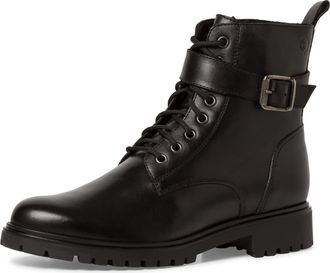 Tamaris Damen Combat Boots, Frauen Stiefeletten,TOUCHit-Fu&szlig;bett,uebergangsschuhe,uebergangsstiefel,schn&uuml;rstiefel,Boots,Stiefel,Black,39 EU