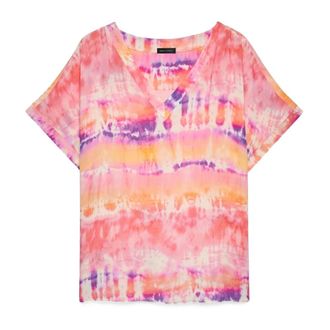 Fiorella Rubino Femme, Blouses et Chemises, Rose, Taille: 52 FR Blouse tie-dye en viscose
