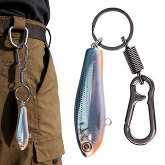 Generic Porte-cl&eacute;s poisson amusant en r&eacute;aliste, porte-cl&eacute;s de p&ecirc;che, accessoire de porte-cl&eacute;s en m&eacute;tal durable, pour l&eacute;cole, la r&eacute;union, le bureau, les d&eacute;plac