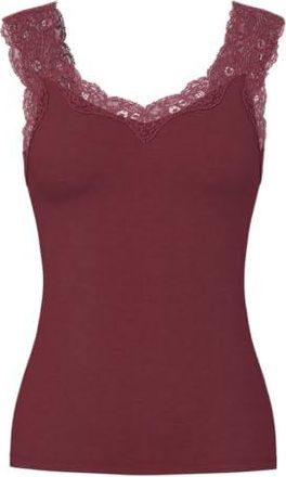 Pieces Femme Pcbarbera Lace Top Noos BC D&eacute;bardeur, Tawny Port, M EU