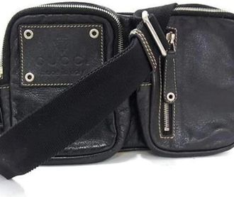 Gucci unisex, Pre-owned, Noir, Taille: ONE Size Sac Banane en Cuir Pre-owned