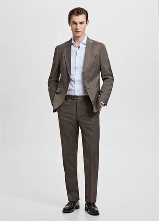 Mango Chemise costume slim-fit 100 % coton &agrave; rayures bleu ciel - Homme - XXL - MANGO MAN