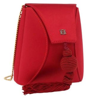 Loewe Pre-owned Satin Shoulder Bag - - Pre-owned - Damen - Rot - ONE SIZE