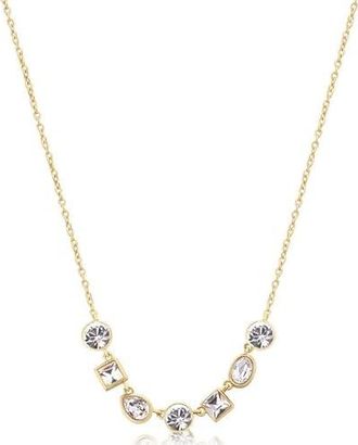 Brosway Symphonia BYM162 Collier pour femme en acier inoxydable plaqué or 14 carats orné de cristaux Longueur 43 cm, 430mm, LABEL_ACCIAIO_316L, Cristal
