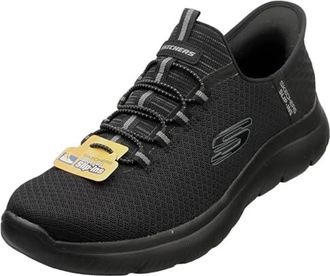 Skechers Homme Summits High Range Chaussures &Agrave; Enfiler Mains Libres pour Loafers-Shoes, Noir, 40 EU Large