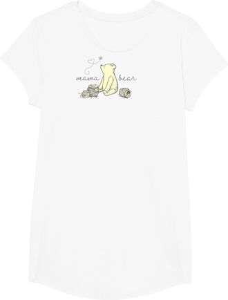 Disney Winnie the Pooh Mama Bear Cute Pooh Big Chest Logo T-Shirt