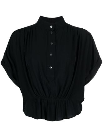 Isabel Marant blouse Azalea en cr&ecirc;pe - Noir